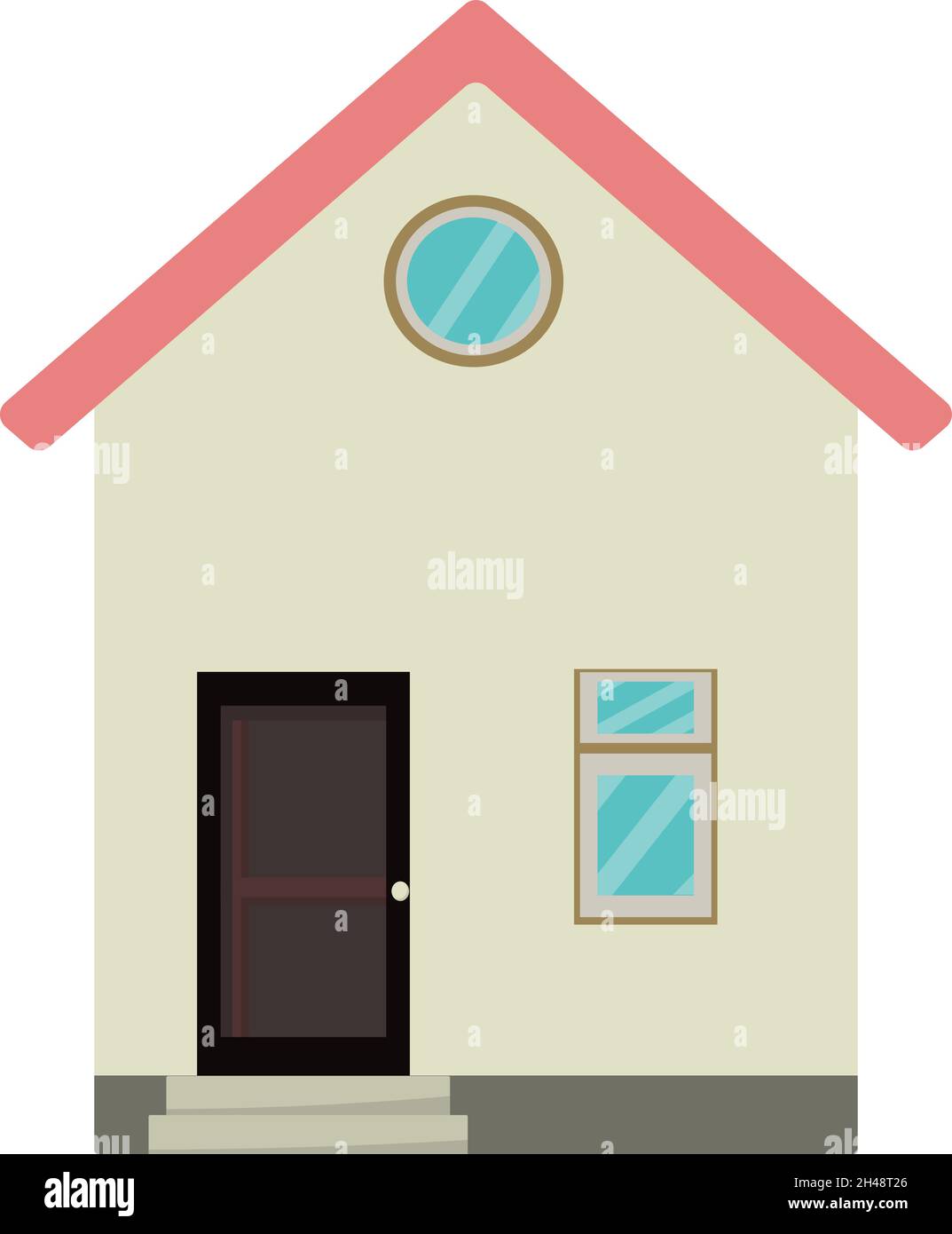 Miniature house not concept Stock Vector Images - Alamy