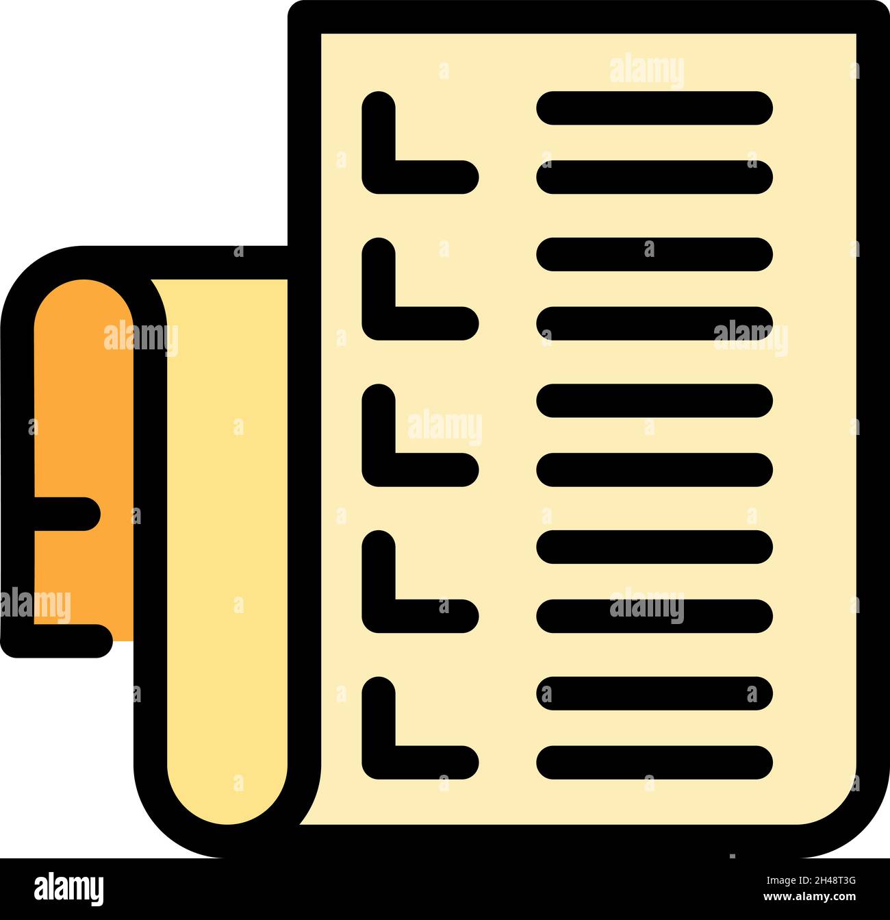 Syllabus icon. Outline syllabus vector icon color flat isolated Stock ...