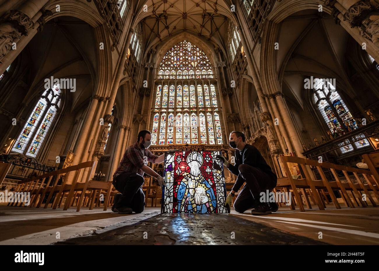 Kieran Muir trainee conservator (left) and Nick Teede Conservation ...