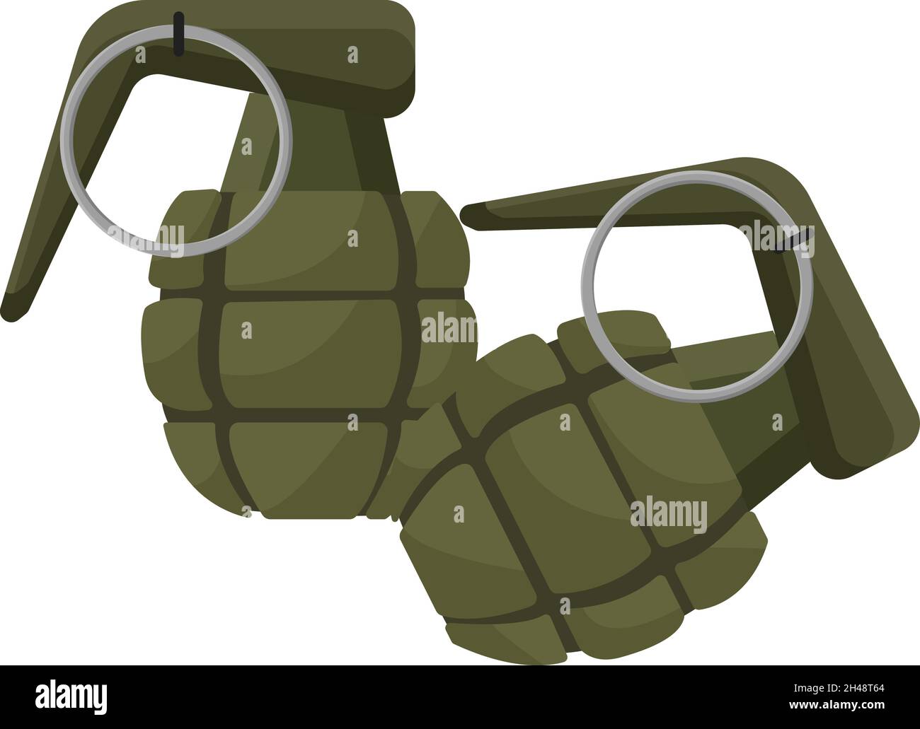 Hand granade, illustration, vector on a white background Stock Vector ...