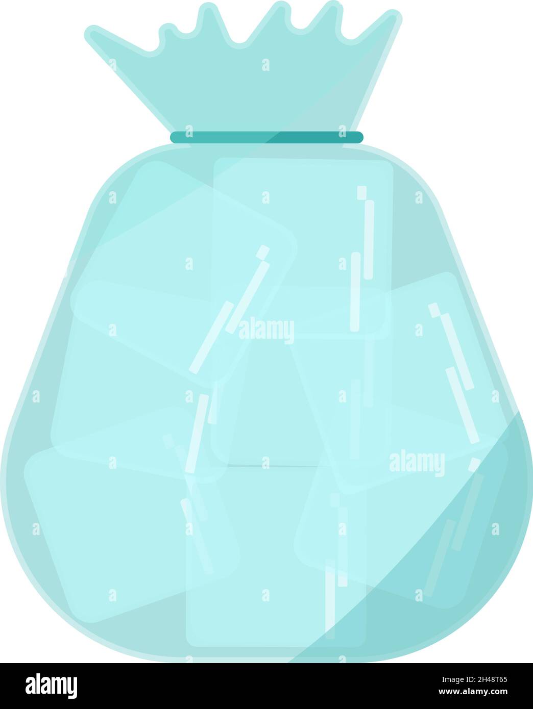 Ice bag, illustration, vector on a white background Stock Vector Image ...
