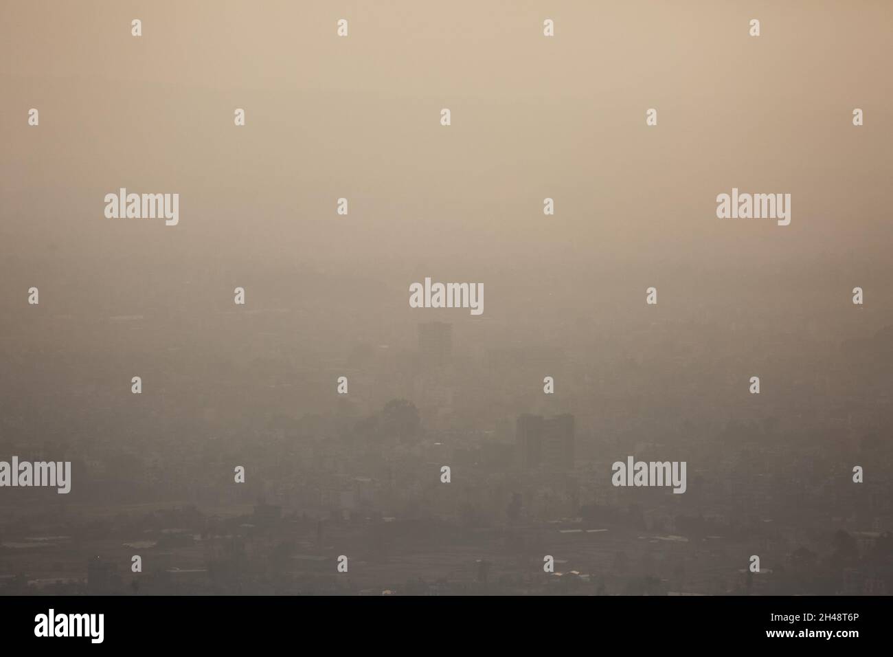 Bhaktapur, Bagmati, Nepal. 1st Nov, 2021. Kathmandu Valley is shrouded ...