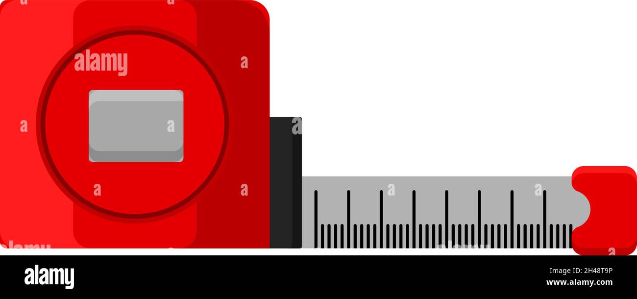 Measuring tape, illustration, vector on a white background Stock Vector ...