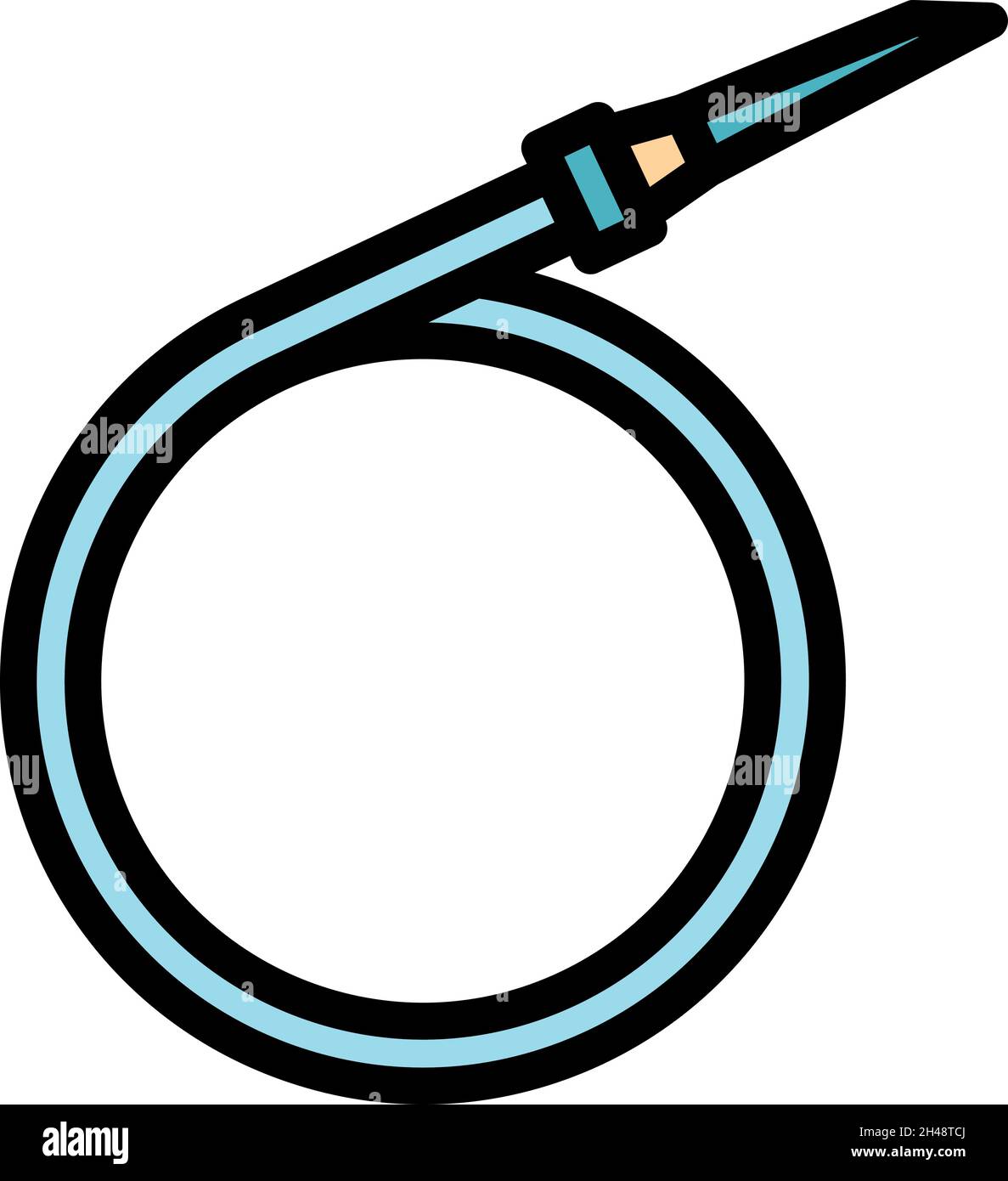 Health catheter icon. Outline health catheter vector icon color flat ...