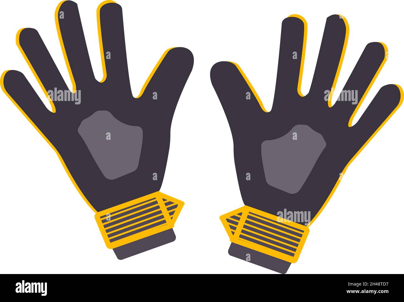 Hand gloves, illustration, vector on a white background Stock Vector ...