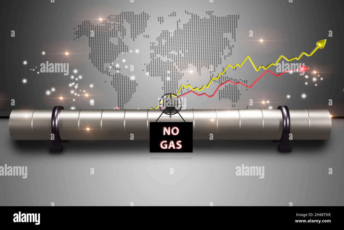 Valve to cut the gas pipeline gas. There is no gas. Oil and gas ...