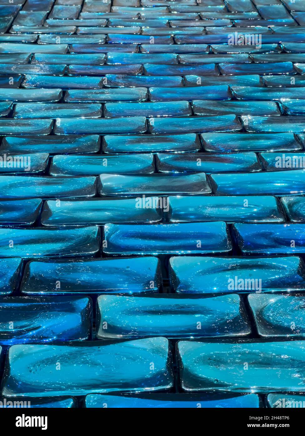 blue glass bricks, abstract illustration - stock illustration Stock ...