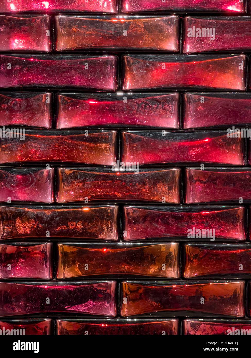 Red glass bricks, abstract illustration - stock illustration Stock ...