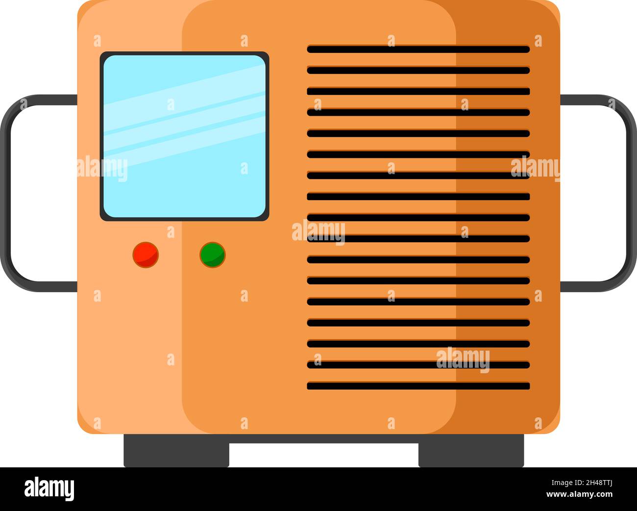 Orange generator, illustration, vector on a white background Stock ...