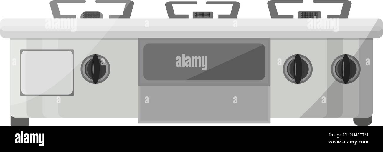 Gas stove, illustration, vector on a white background Stock Vector ...
