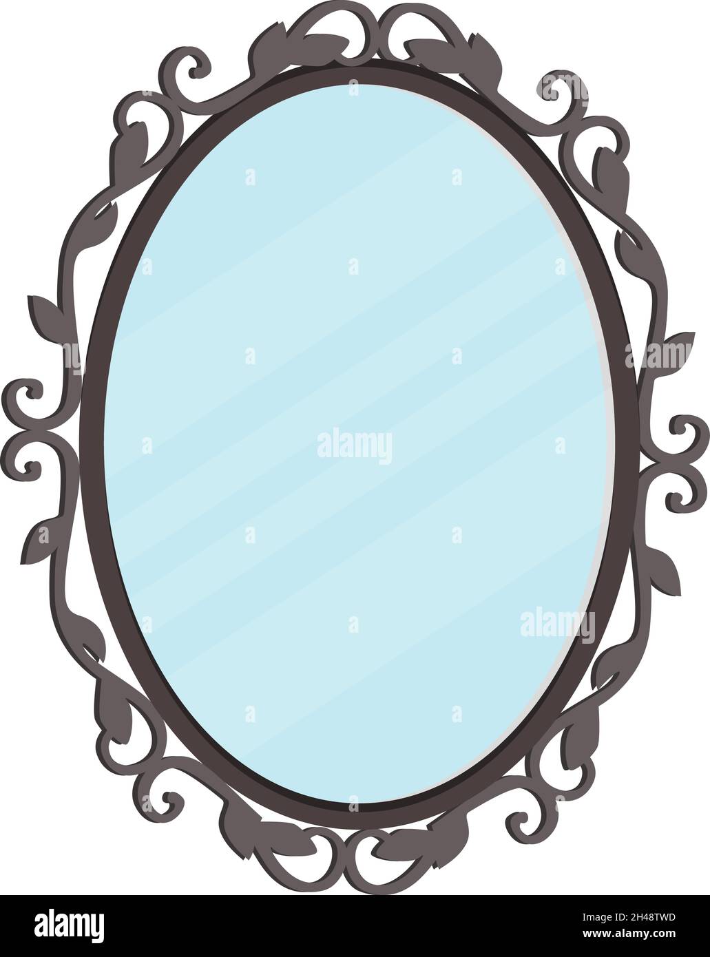 Circle mirror, illustration, vector on a white background Stock Vector ...