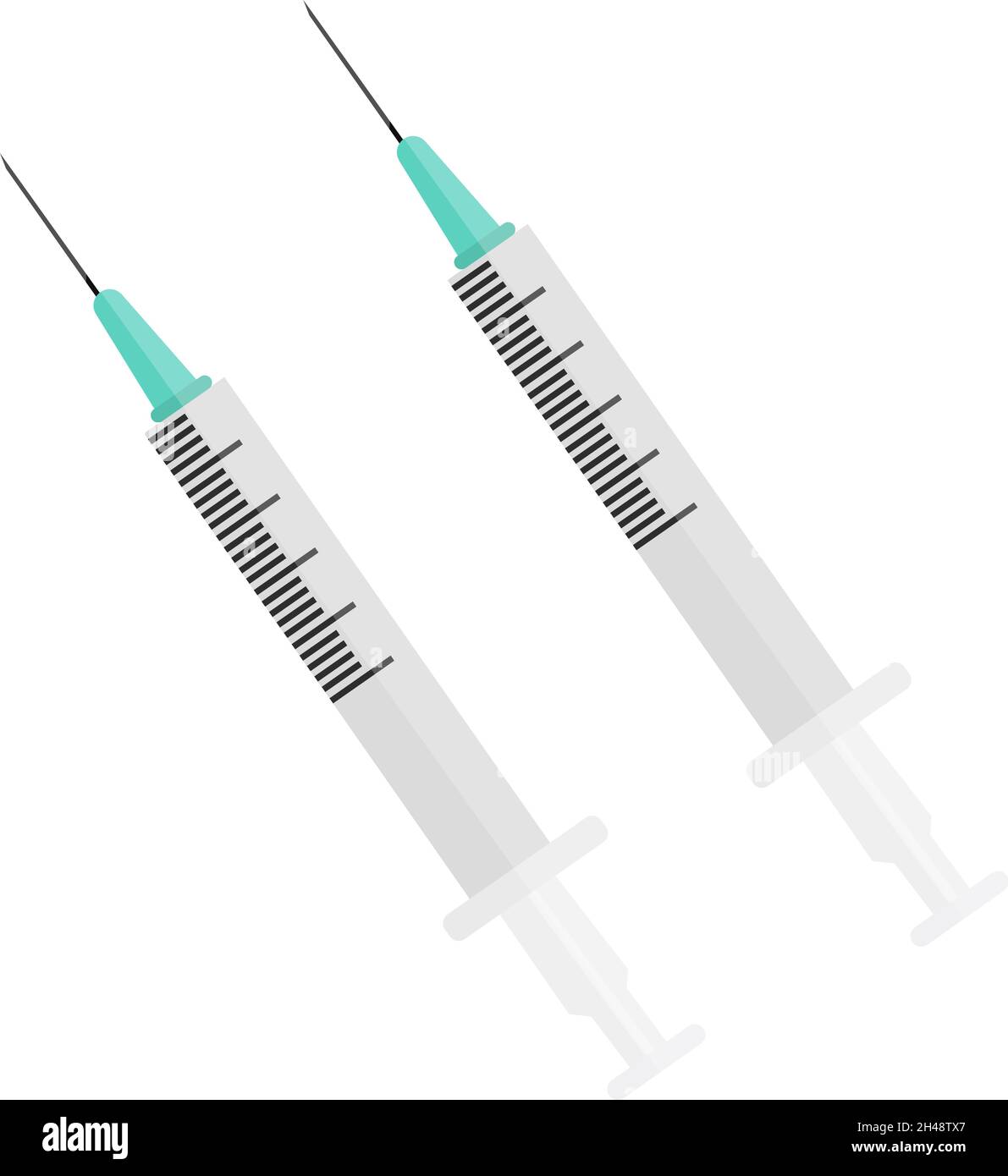 Syringe injection, illustration, vector on a white background Stock ...