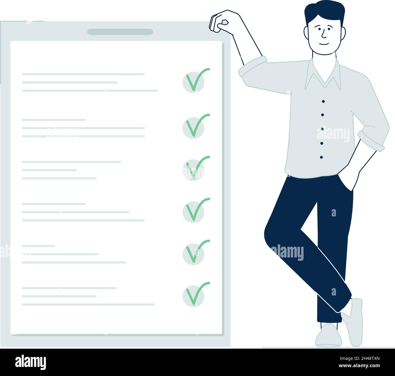 Checklist concept. Task check, success work planning. Successful ...