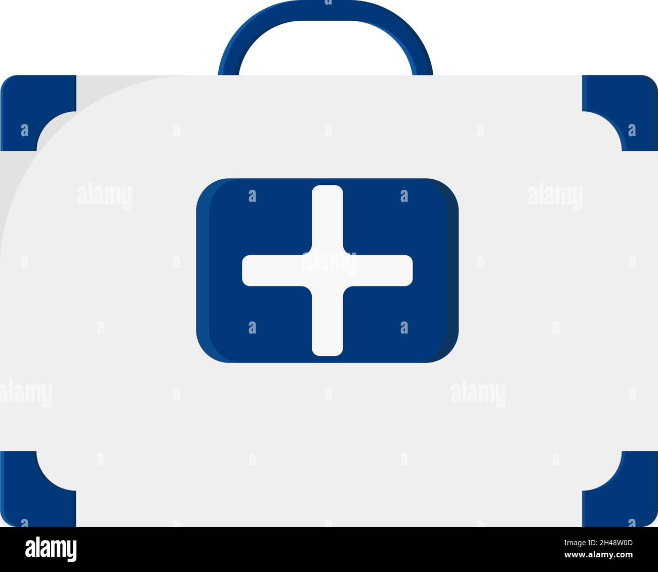 First aid box, illustration, vector on a white background Stock Vector ...