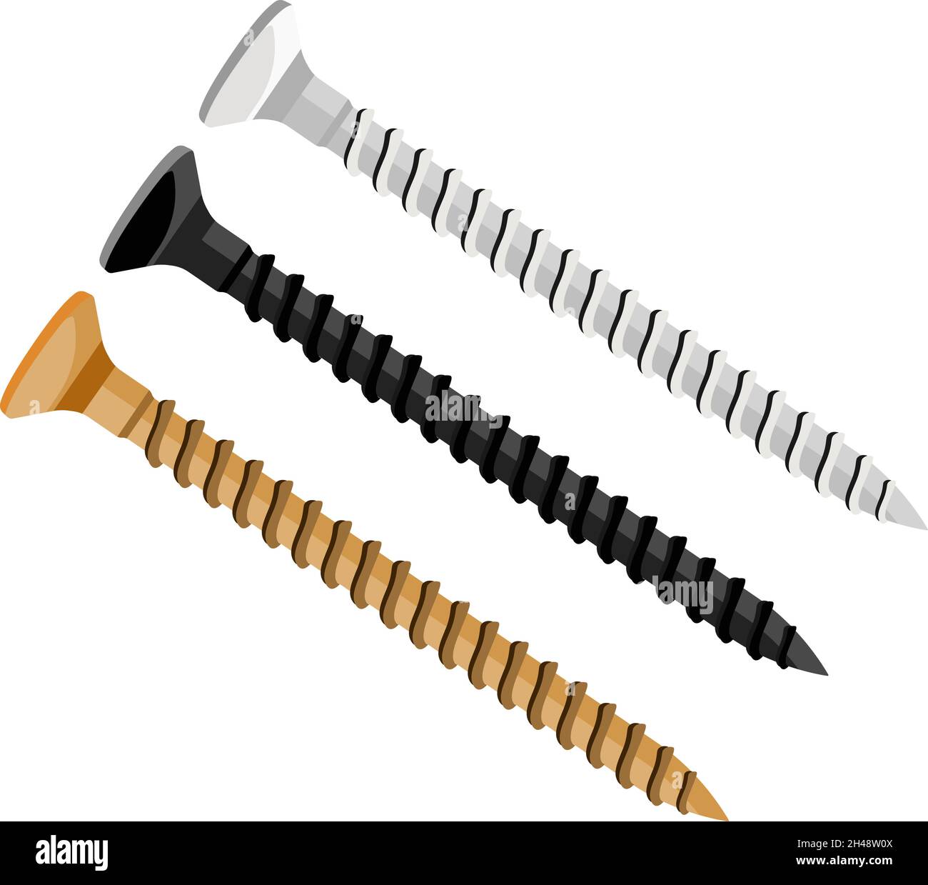 Three metal nails Stock Vector Images - Alamy