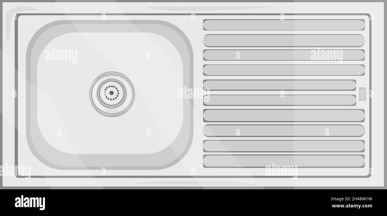 Kitchen sink, illustration, vector on a white background Stock Vector ...