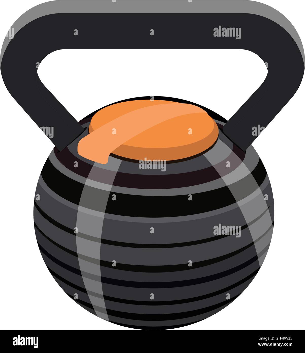 Kettlebell, illustration, vector on a white background Stock Vector ...