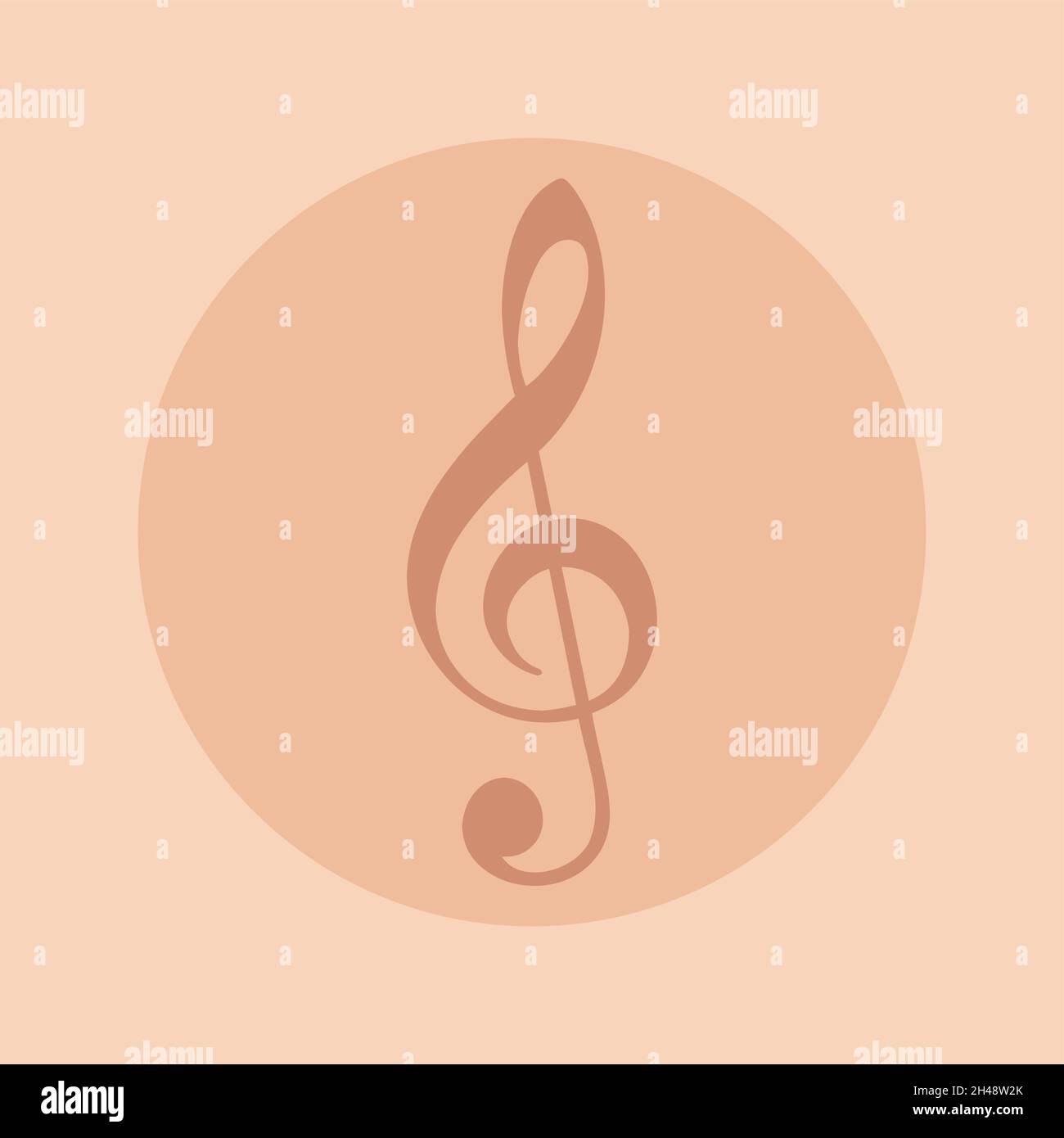 Music note clef icon vector Stock Vector Image & Art - Alamy