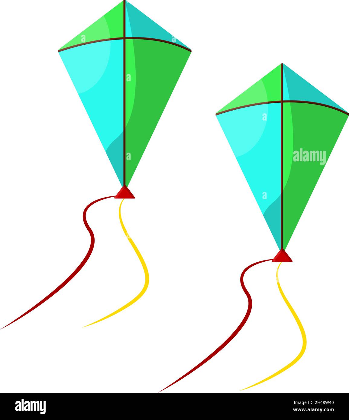 Kite on a string Stock Vector Images - Alamy