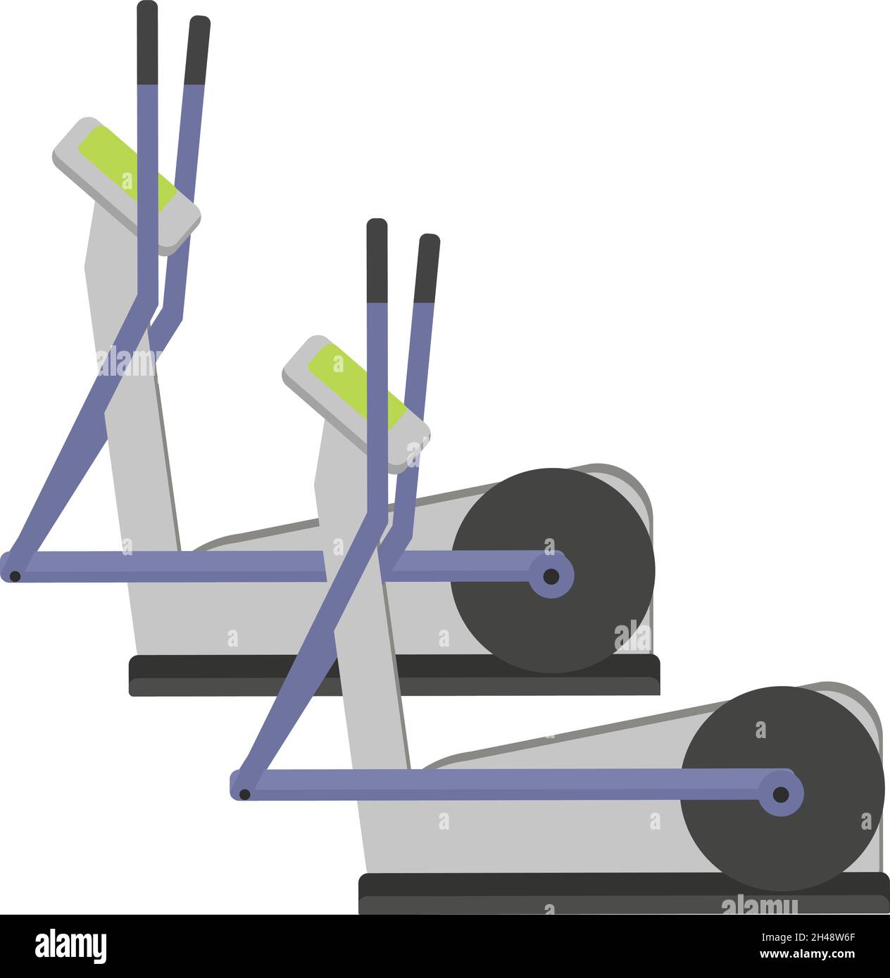 Gym machine cycle, illustration, vector on a white background Stock ...
