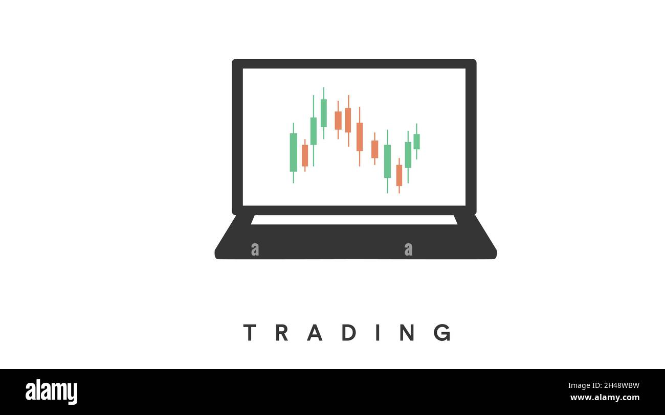 Electronic trading icon symbol Cut Out Stock Images & Pictures - Alamy