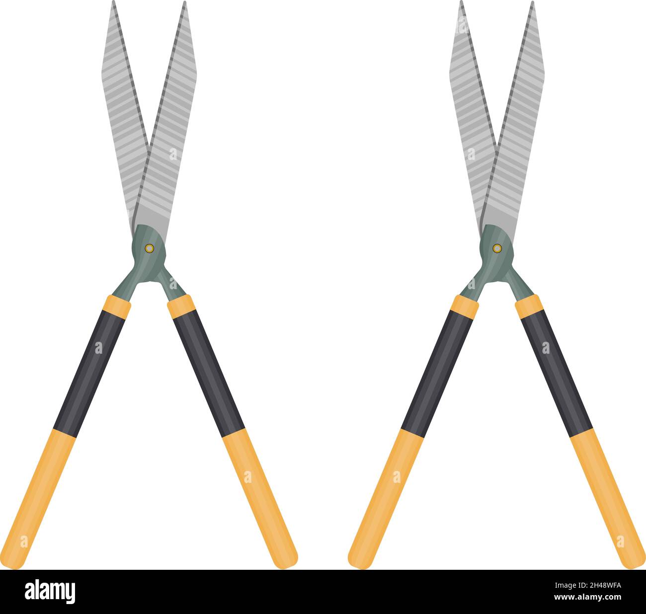 Hedge shear, illustration, vector on a white background Stock Vector ...