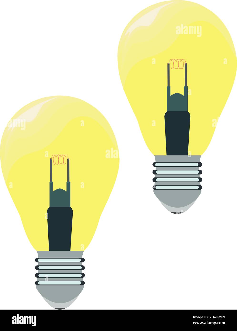 Lighting bulb, illustration, vector on a white background Stock Vector ...