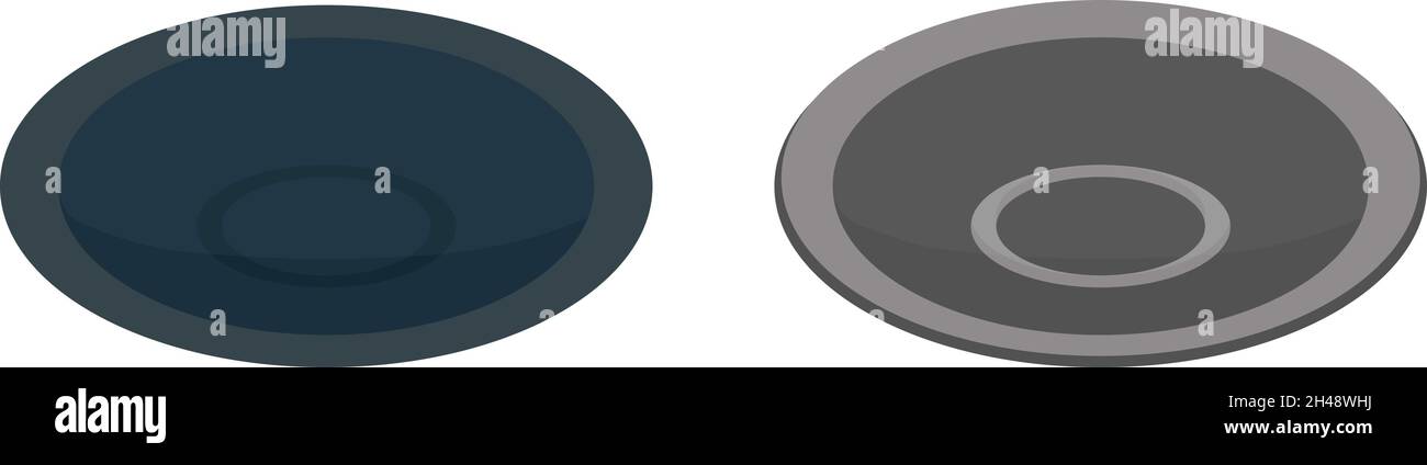 Two plates, illustration, vector on a white background Stock Vector ...