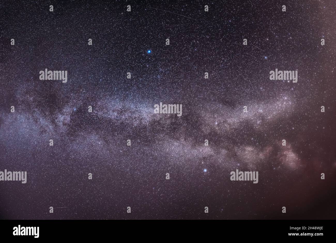 Real Night Sky Stars With Milky Way Galaxy. Natural Starry Sky ...