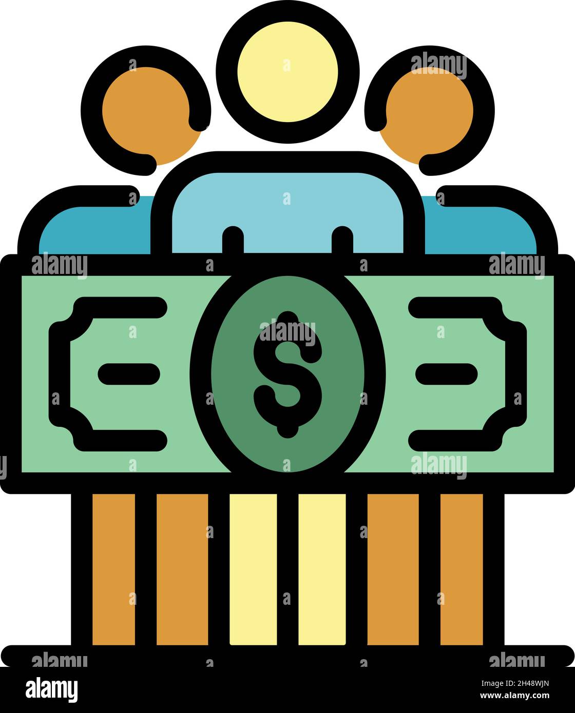Group money allowance icon. Outline group money allowance vector icon ... Group money allowance icon. Outline group money allowance vector icon ...