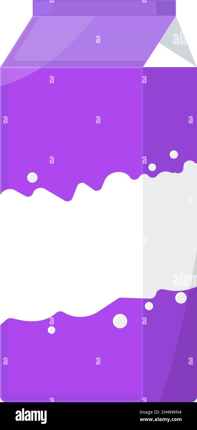 Milk carton, illustration, vector on a white background Stock Vector ...