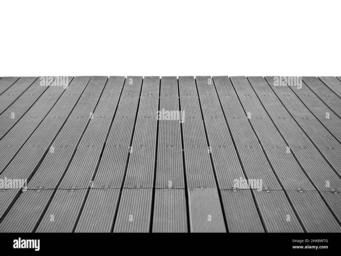 Wooden board on a white background Black and White Stock Photos ...