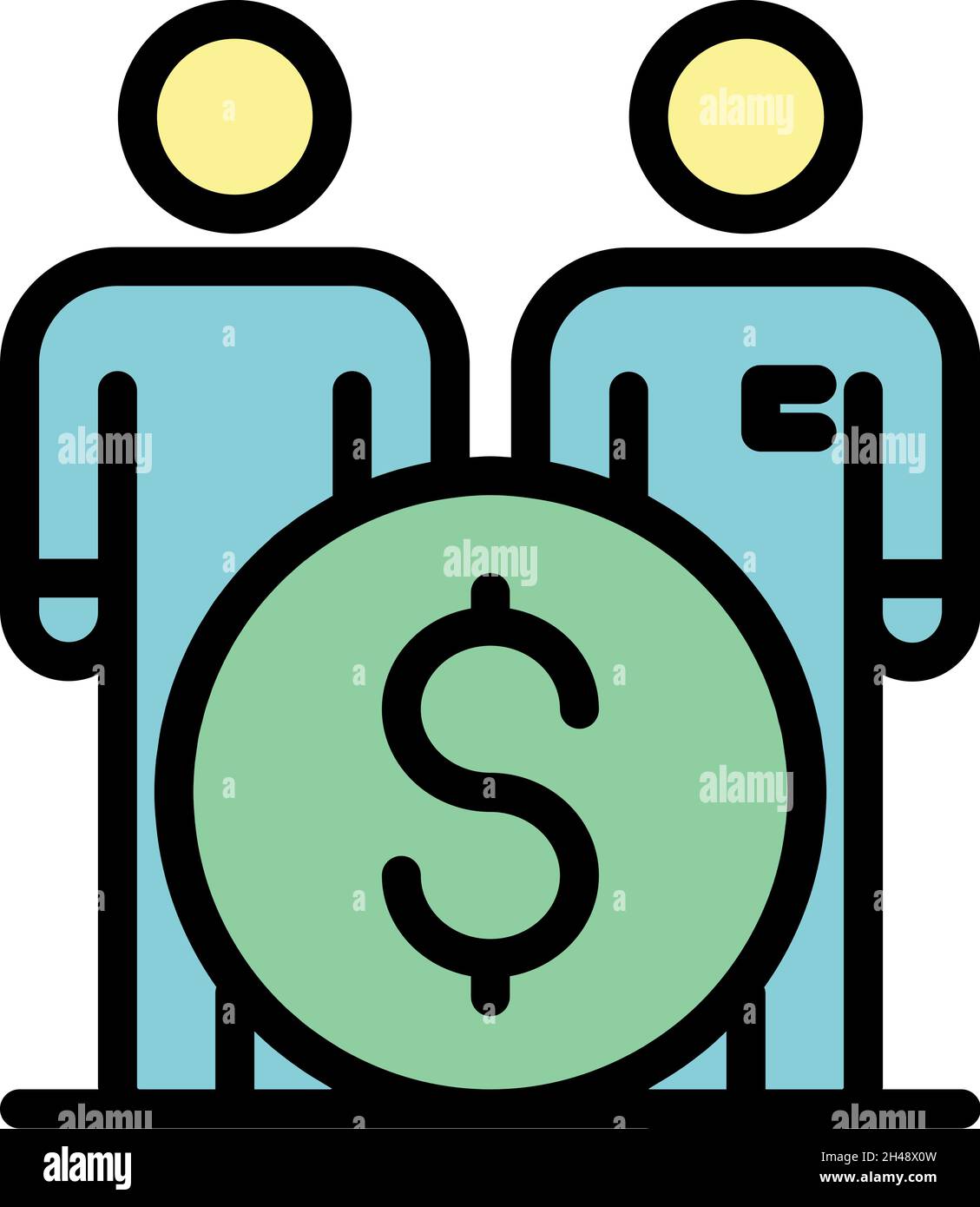 Allowance money people icon. Outline allowance money people vector icon ...