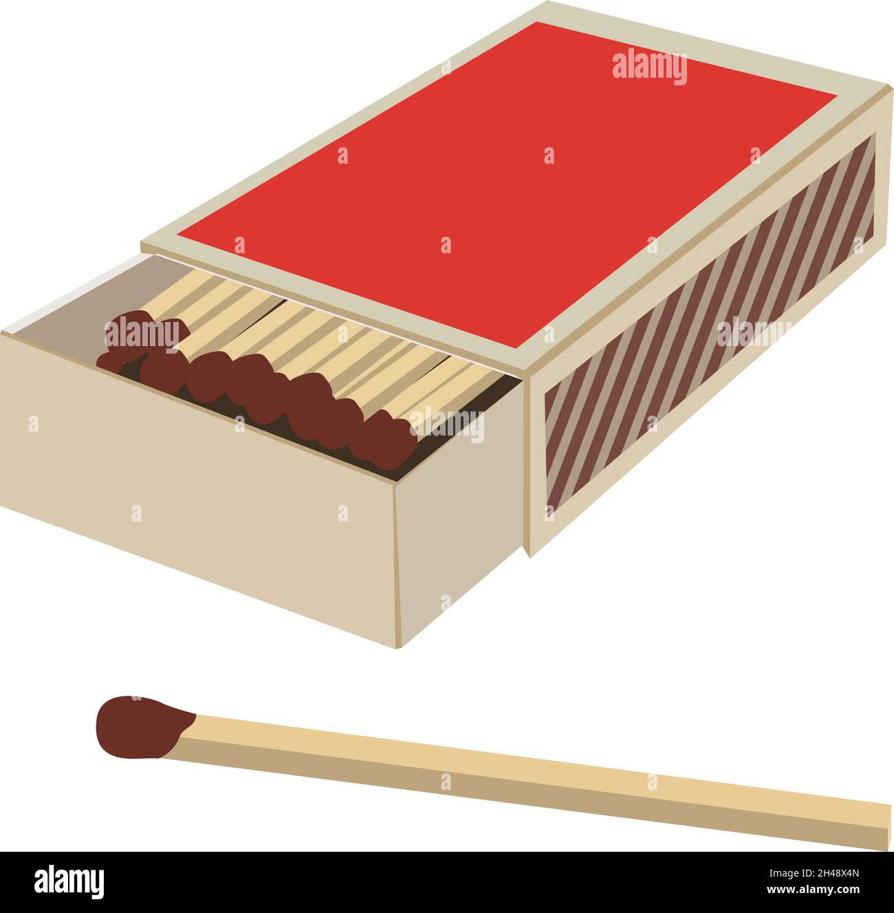 Matchbox, illustration, vector on a white background Stock Vector Image ...