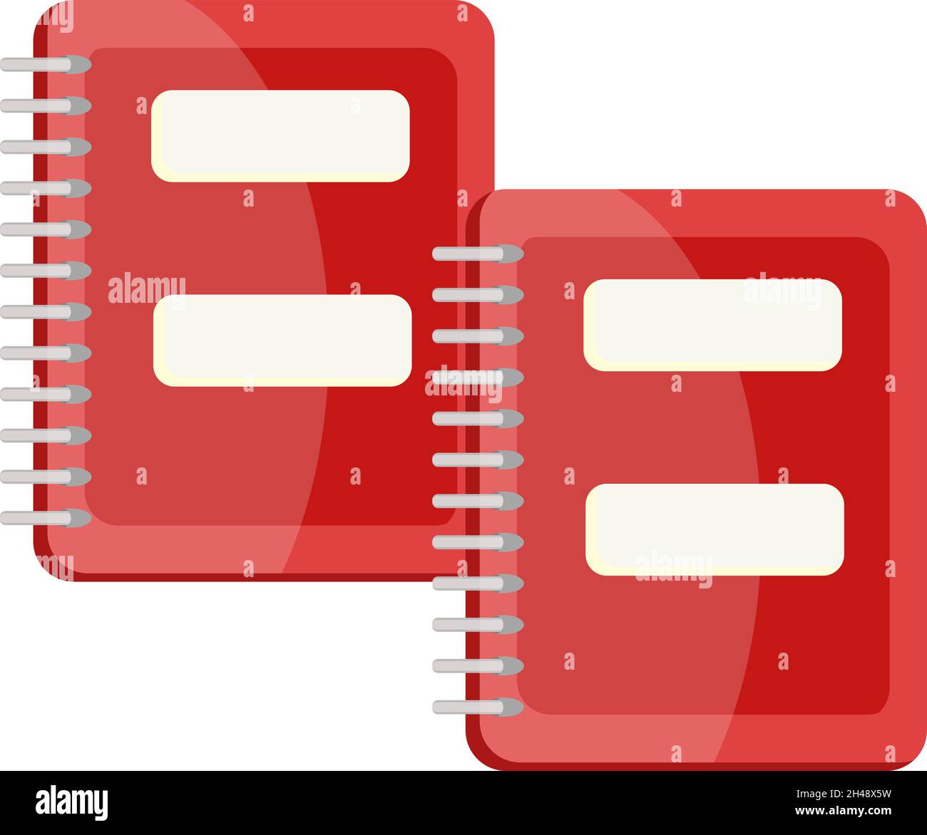 Red notebook, illustration, vector on a white background Stock Vector ...