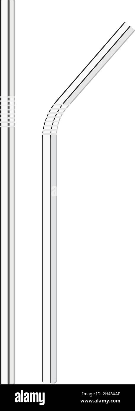 Metal straws Stock Vector Images - Alamy