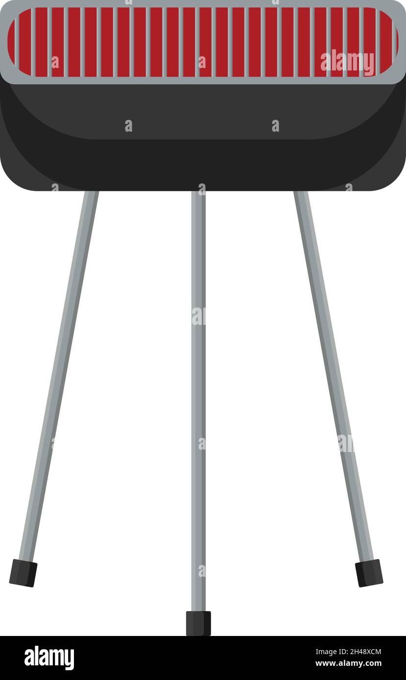Standing grill, illustration, vector on a white background Stock Vector ...