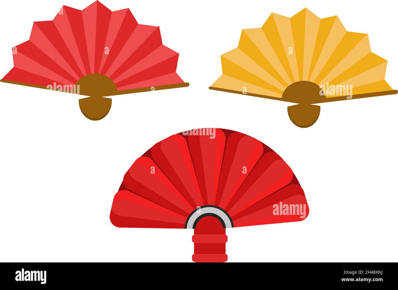 Hand Fans Illustration Vector On A White Background Stock Vector Image And Art Alamy