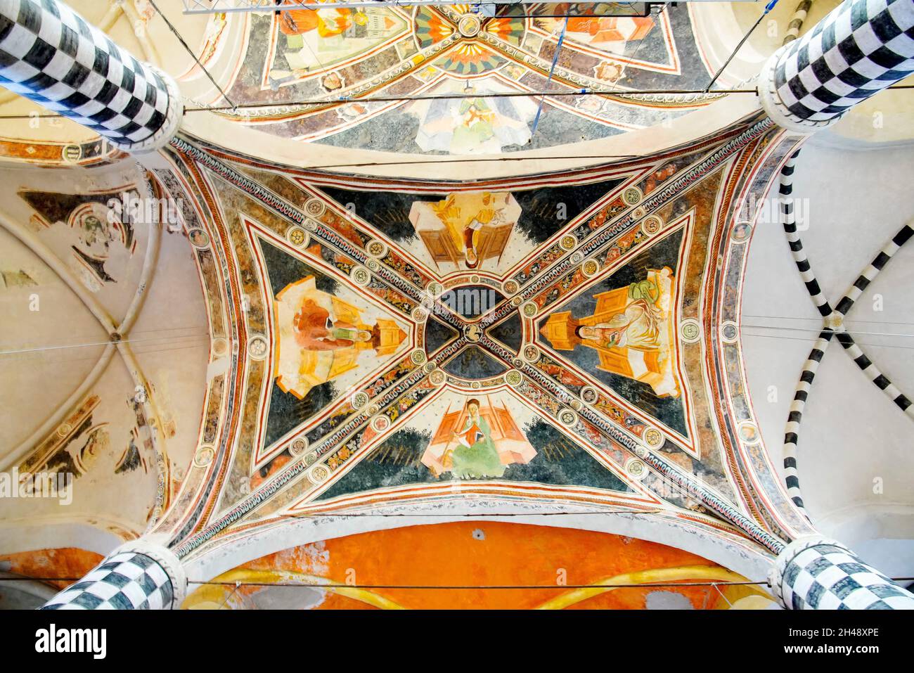 Inside San Domenico's Church. in Alba Old Town historical center ...