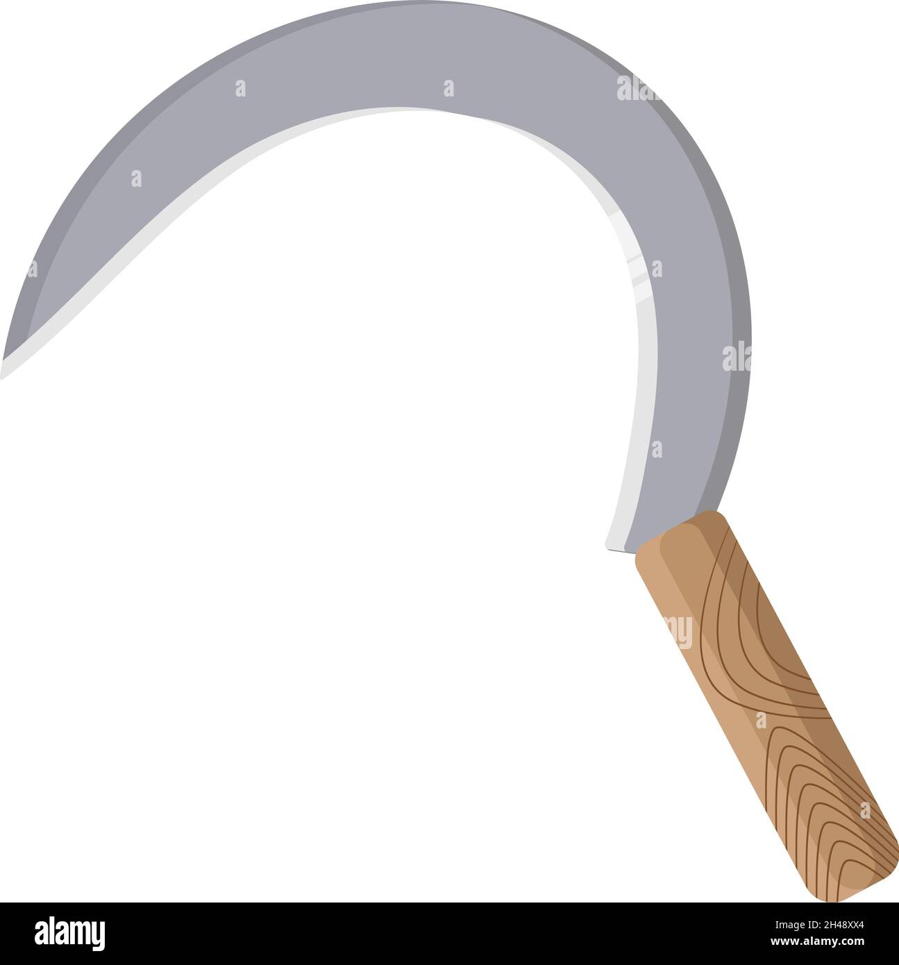 Sickle tool, illustration, vector on a white background Stock Vector ...