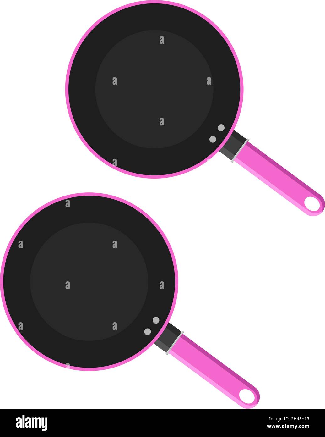 Pink pan, illustration, vector on a white background Stock Vector Image ...