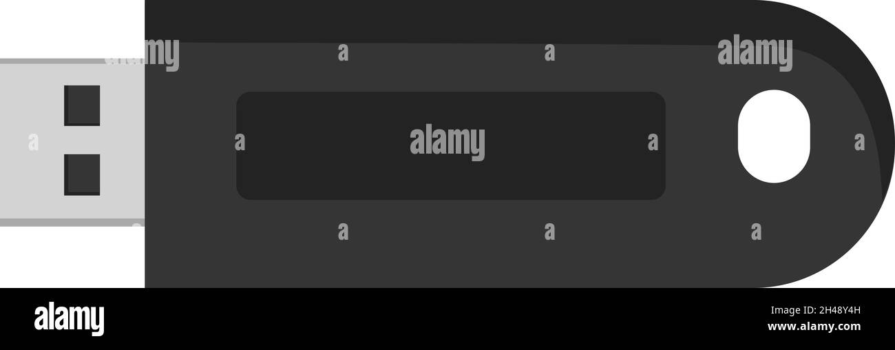 Pen drive, illustration, vector on a white background Stock Vector ...