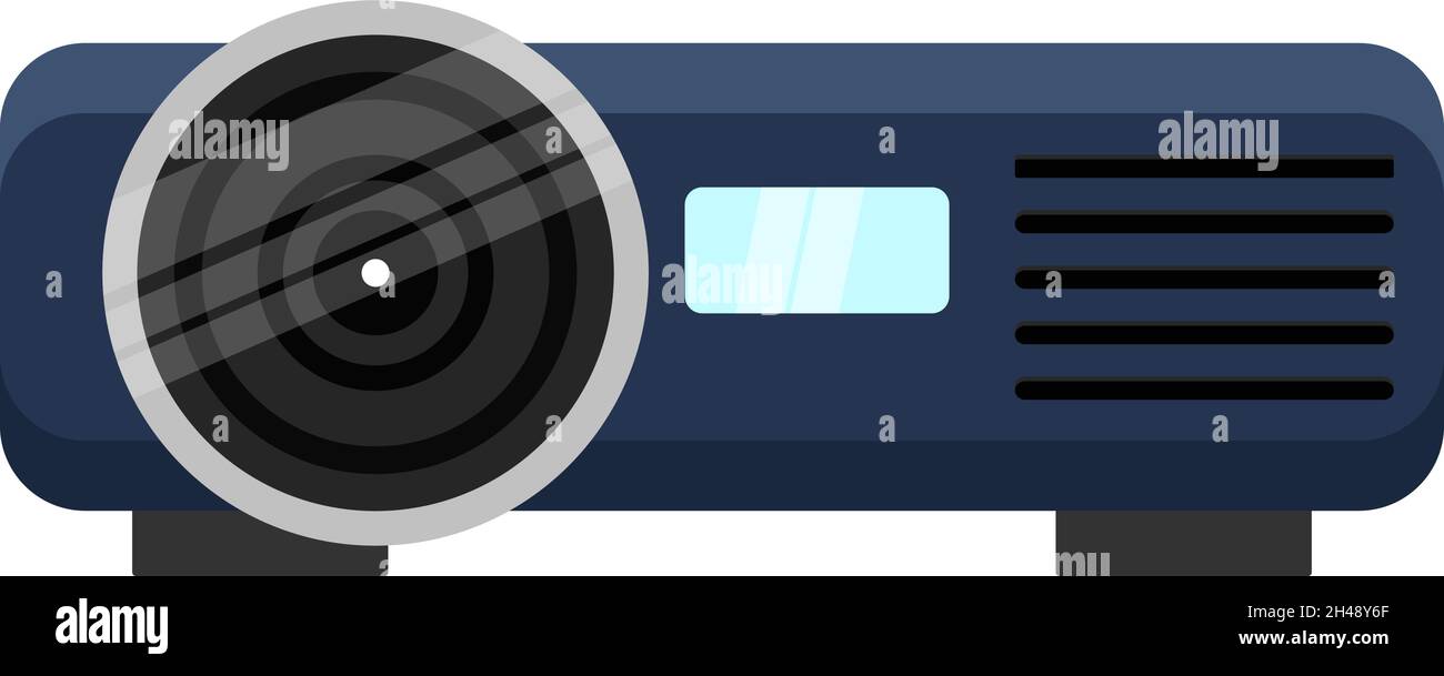 Projector machine, illustration, vector on a white background Stock ...