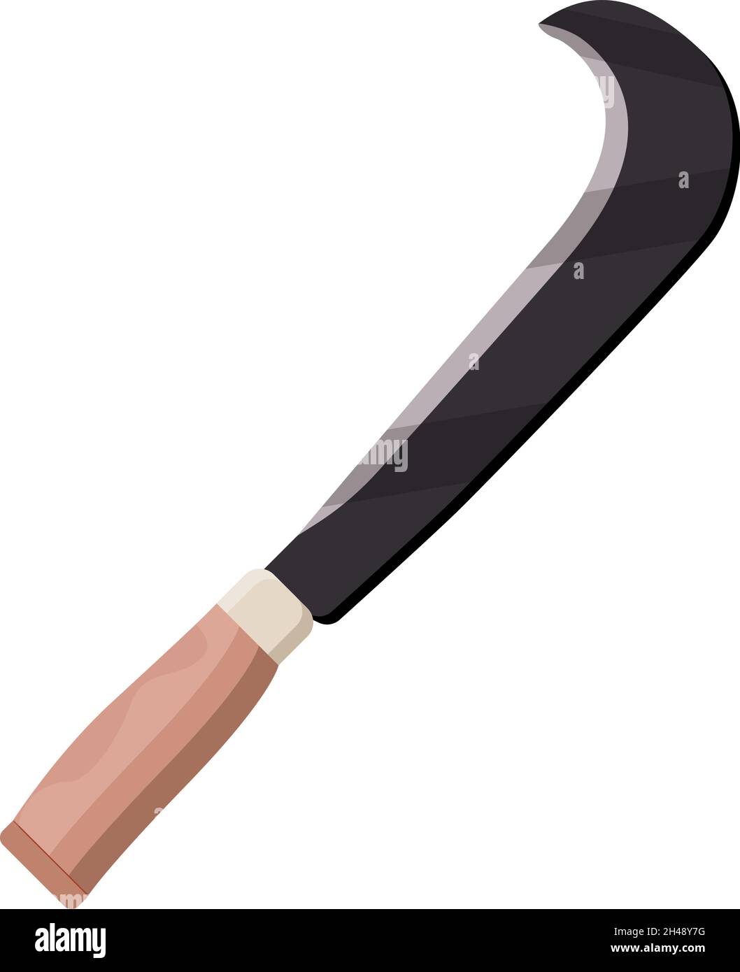 Bill hook, illustration, vector on a white background Stock Vector ...