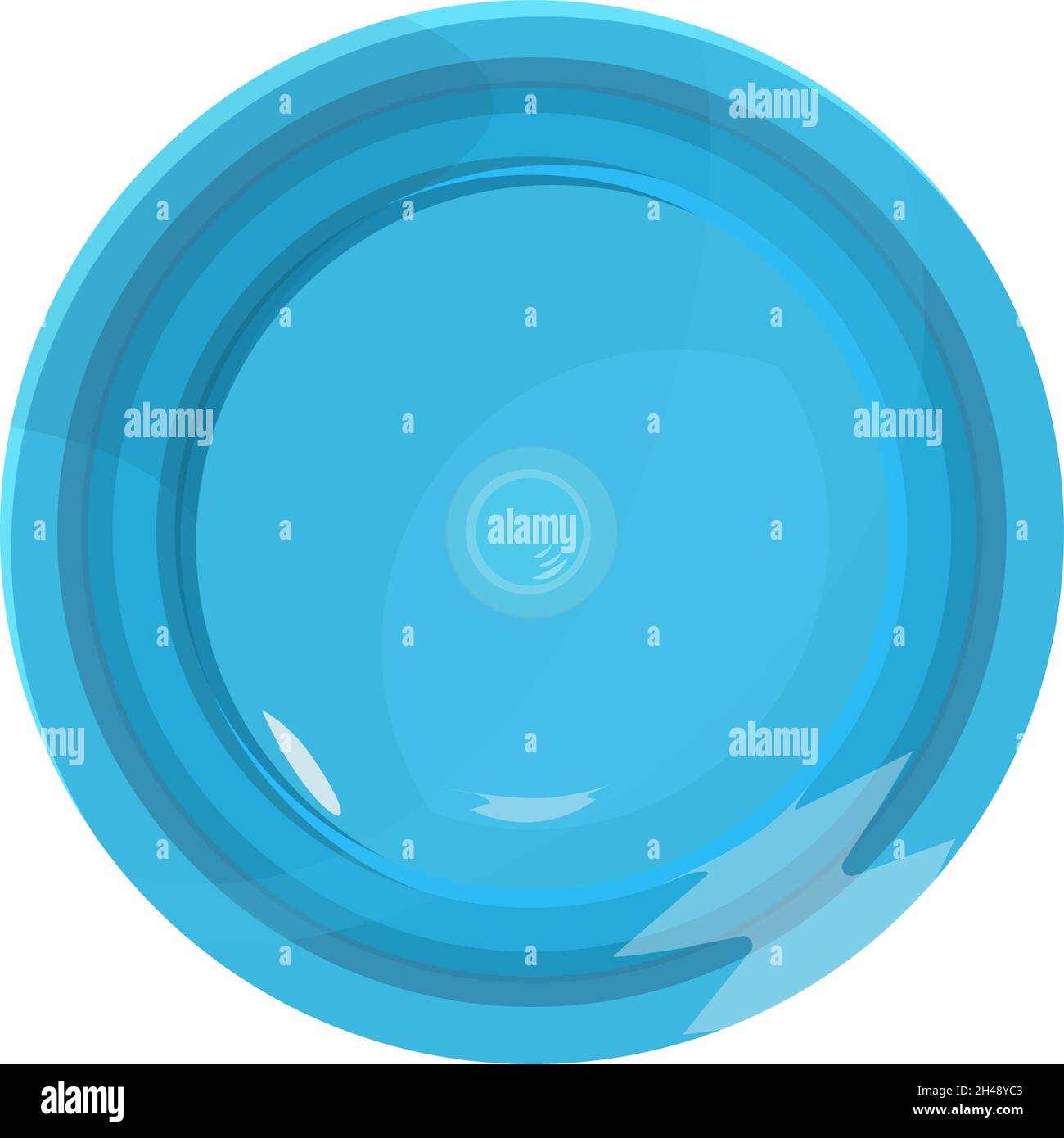Blue plate, illustration, vector on a white background Stock Vector ...