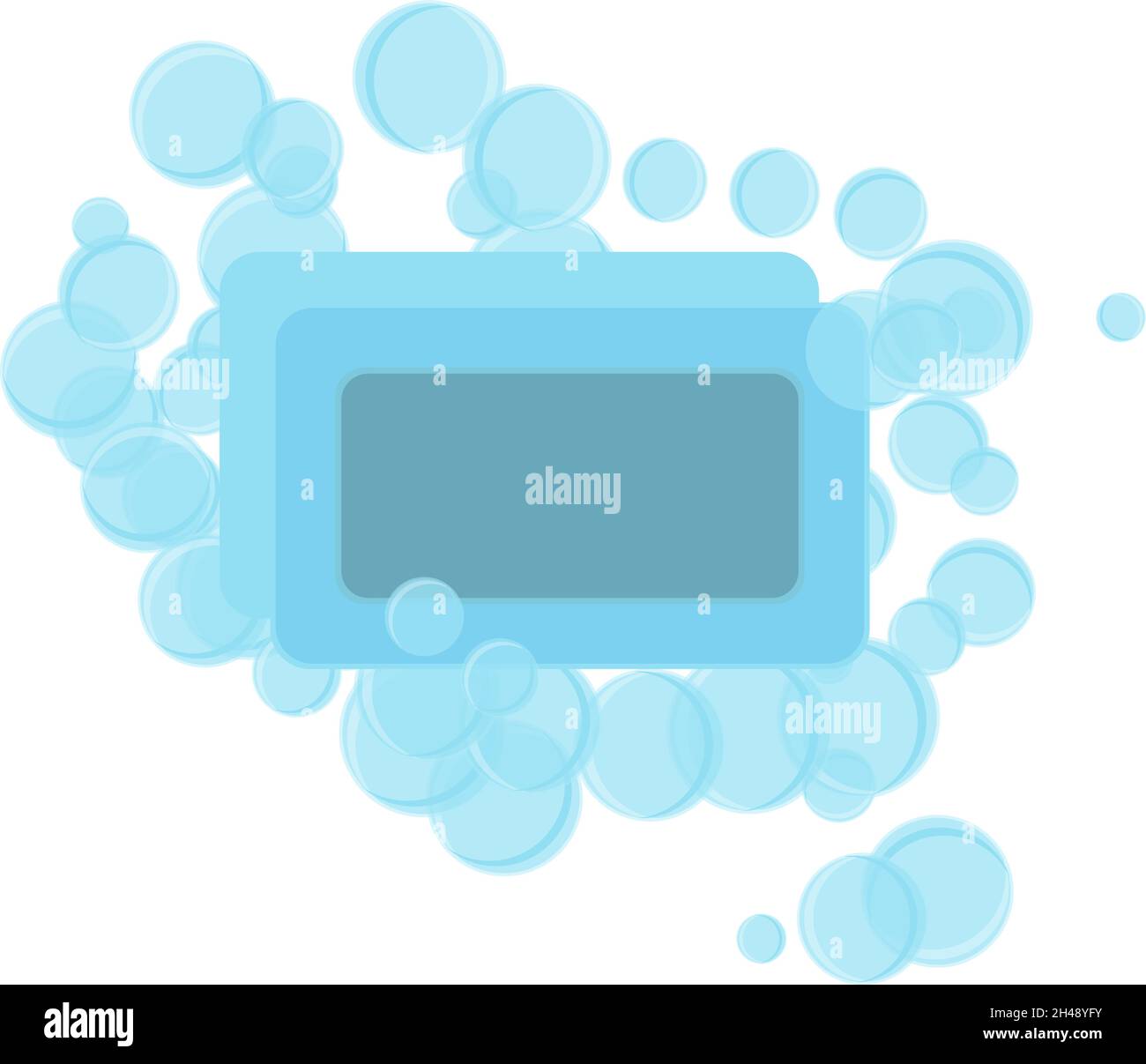 Blue soap, illustration, vector on a white background Stock Vector ...