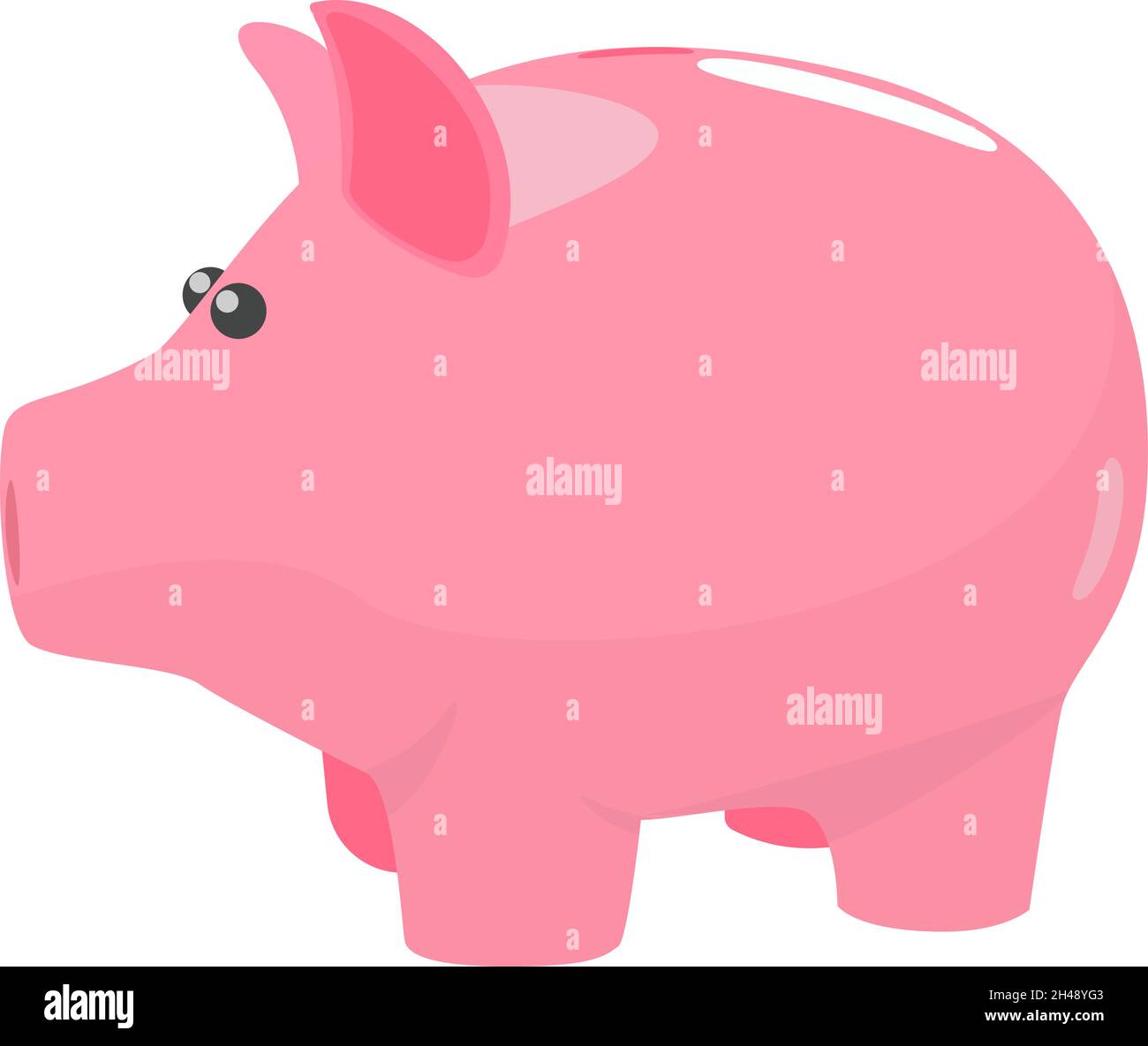 Piggy bank, illustration, vector on a white background Stock Vector Image & Art - Alamy
