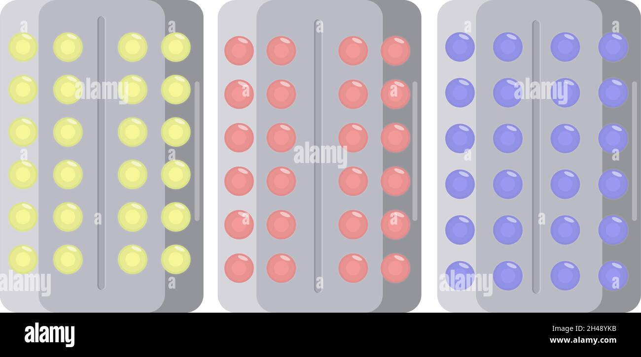 Packs pills background Stock Vector Images - Alamy