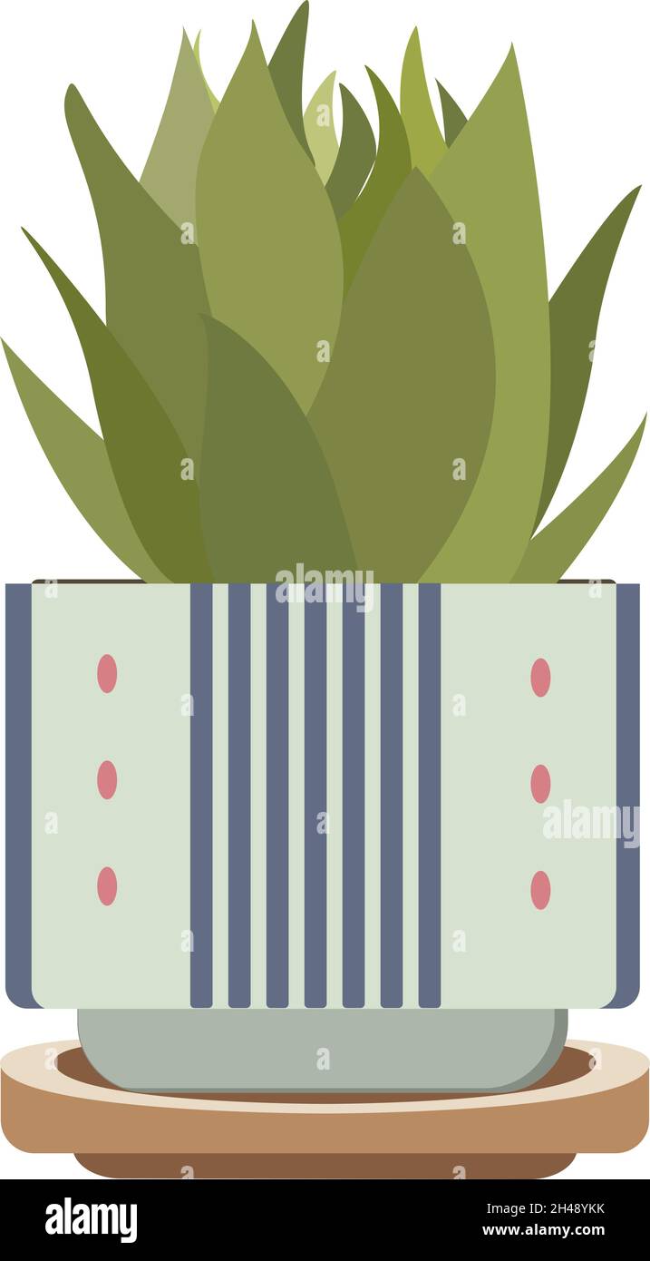 Plant in pot, illustration, vector on a white background Stock Vector ...