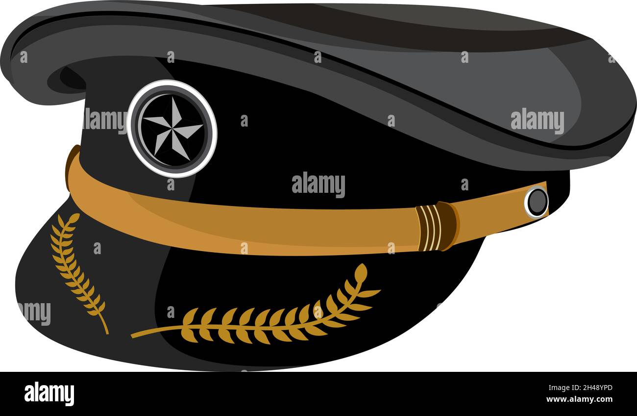 Police cap, illustration, vector on a white background Stock Vector ...